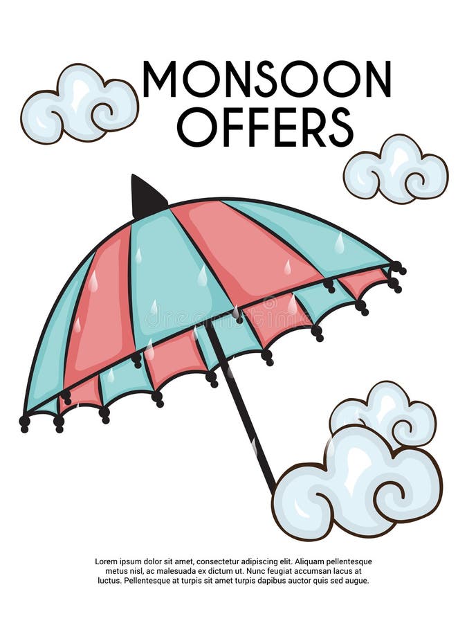 Monsoon Offers stock illustration. Illustration of concept - 93924755