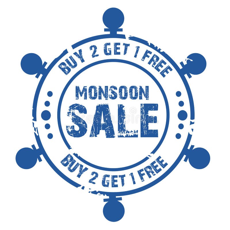 Monsoon Offers stock illustration. Illustration of label - 93925710