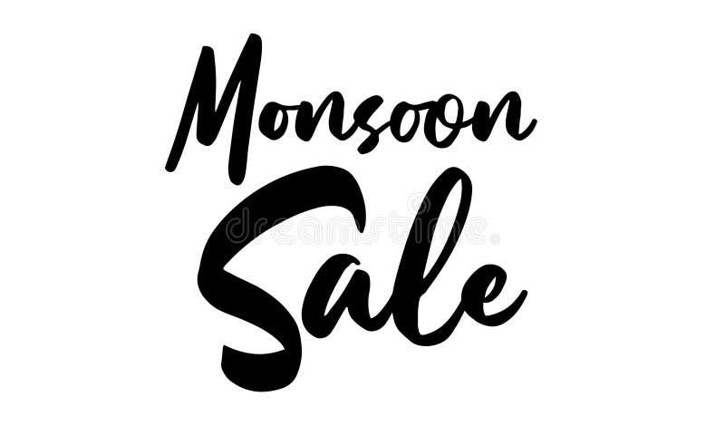 Monsoon Sale Bold Typography Text for Sale Banners Flyers and Templates ...