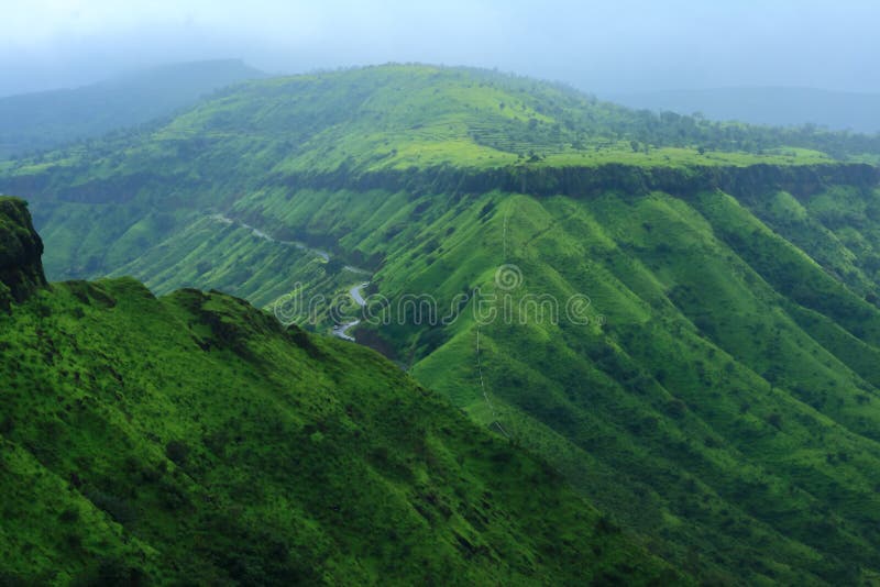 Monsoon Scene in a Rainy Season Stock Image - Image of beauty, village ...