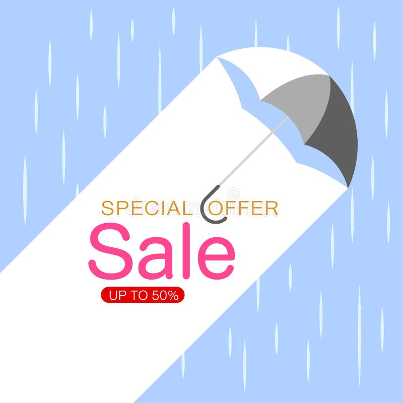 Monsoon season sale stock vector. Illustration of coupon - 339328940
