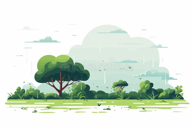Monsoon Season Vector Flat Minimalistic Isolated Vector Style ...