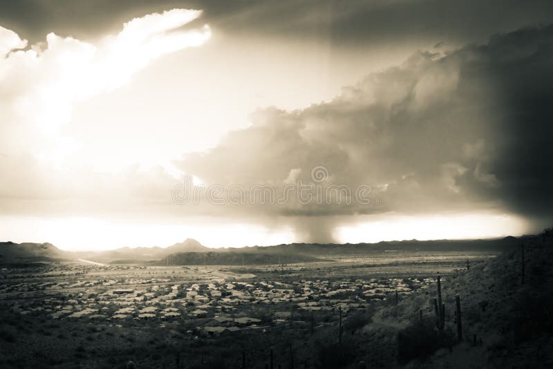 A Monsoon Storm Over Arizona Stock Photo - Image of monsoon, cloud ...