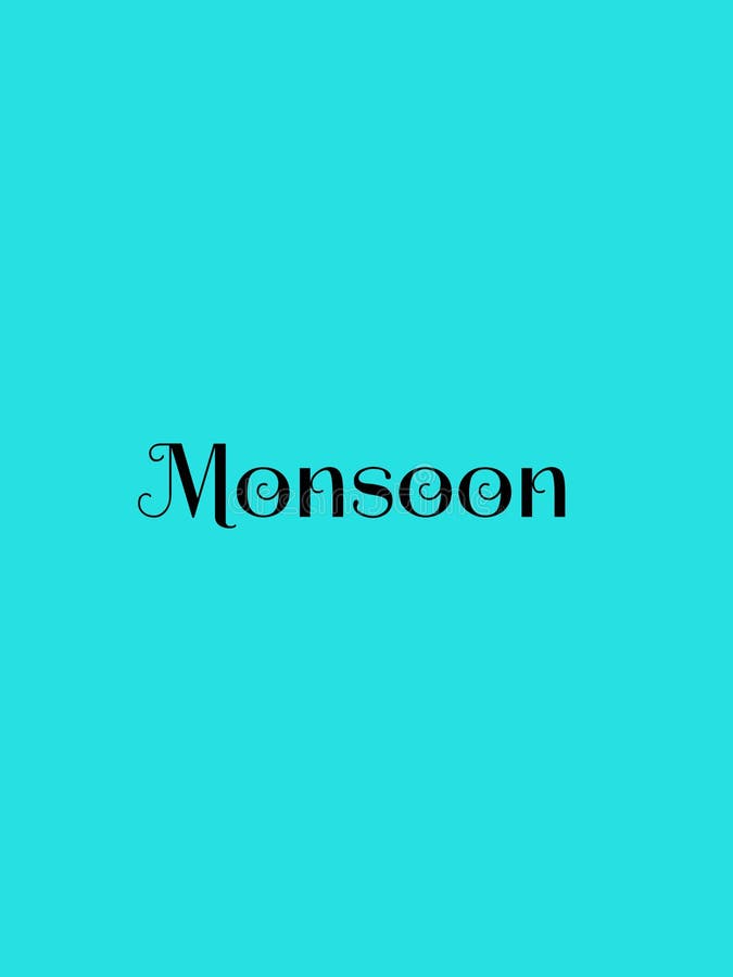 Monsoon Text Written on Abstract Background, Graphic Design ...