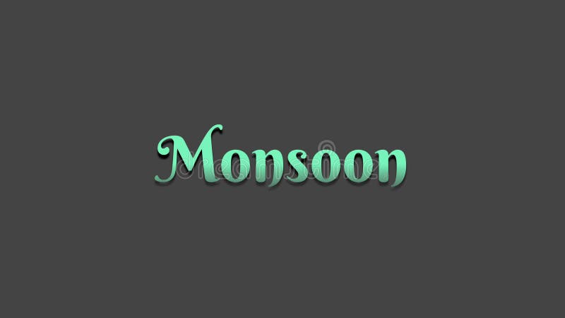 Monsoon Typography Animated Video. Monsoon Text Stock Video - Video of ...