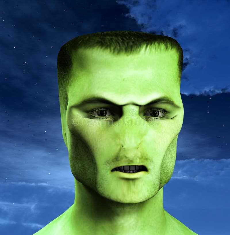 Horrible Monster Face stock illustration. Illustration of mouth - 11480510