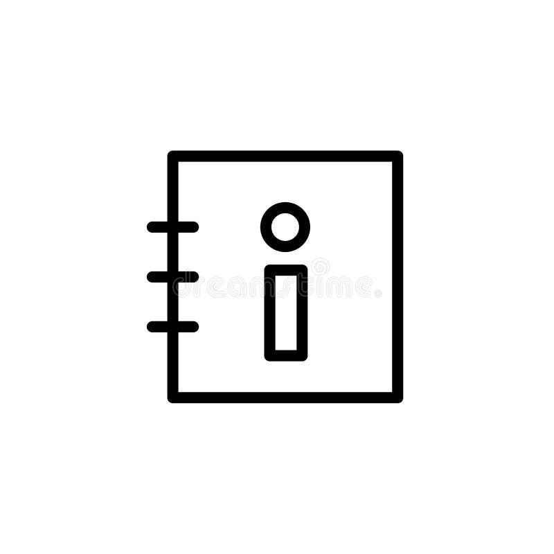 A Simple Icon Information Book Icon Design Stock Vector - Illustration ...