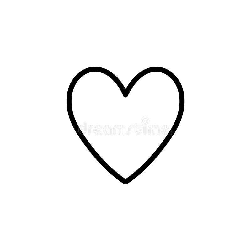 A Simple Line Heart Icon Design Stock Vector - Illustration of project ...
