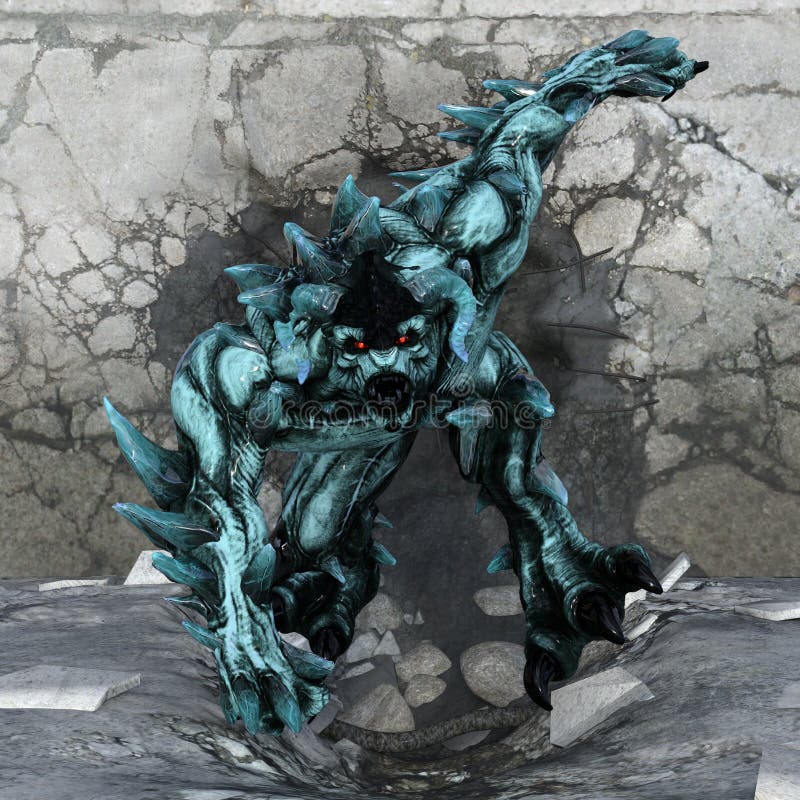 Monster ilustração stock. Ilustração de horror, postura - 55546225