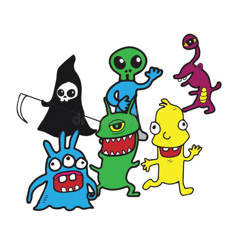 Monster and Alien 2 stock illustration. Illustration of beast - 53252743