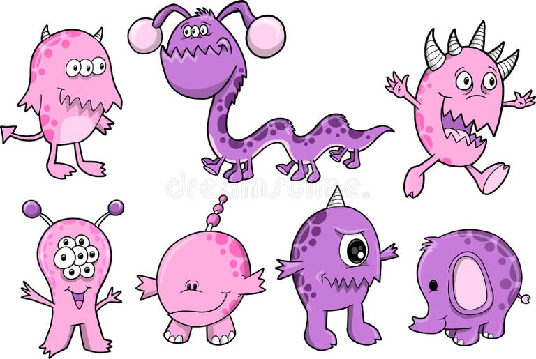 Pink Monster Alien Stock Illustrations – 3,070 Pink Monster Alien Stock ...