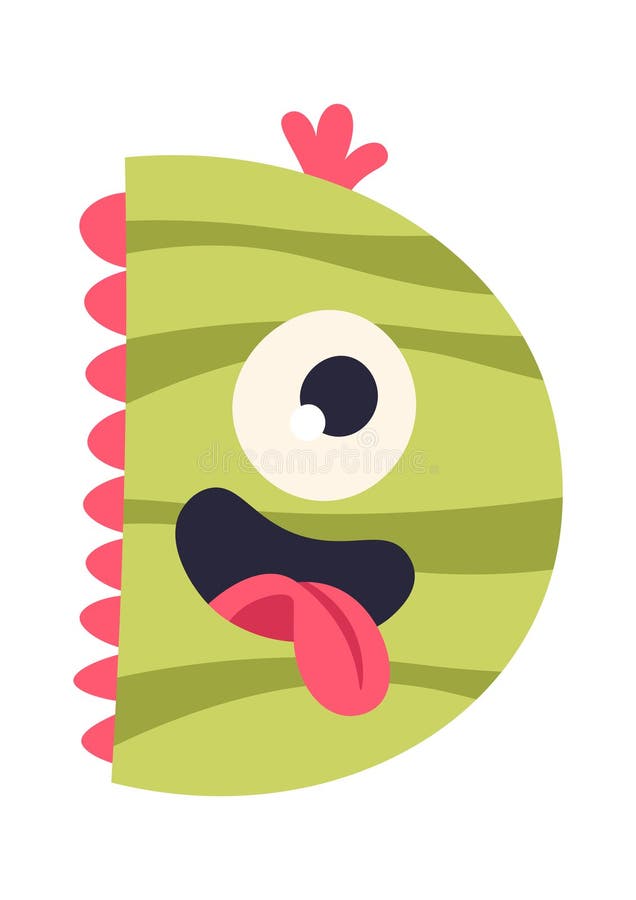 Monster Alphabet D Letter stock vector. Illustration of sign - 277518793