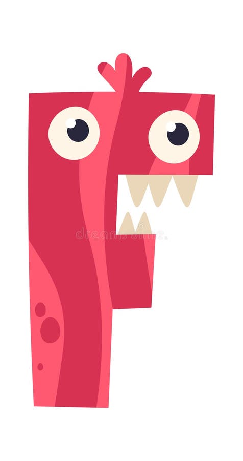 Monster Alphabet F Letter stock vector. Illustration of font - 277517675