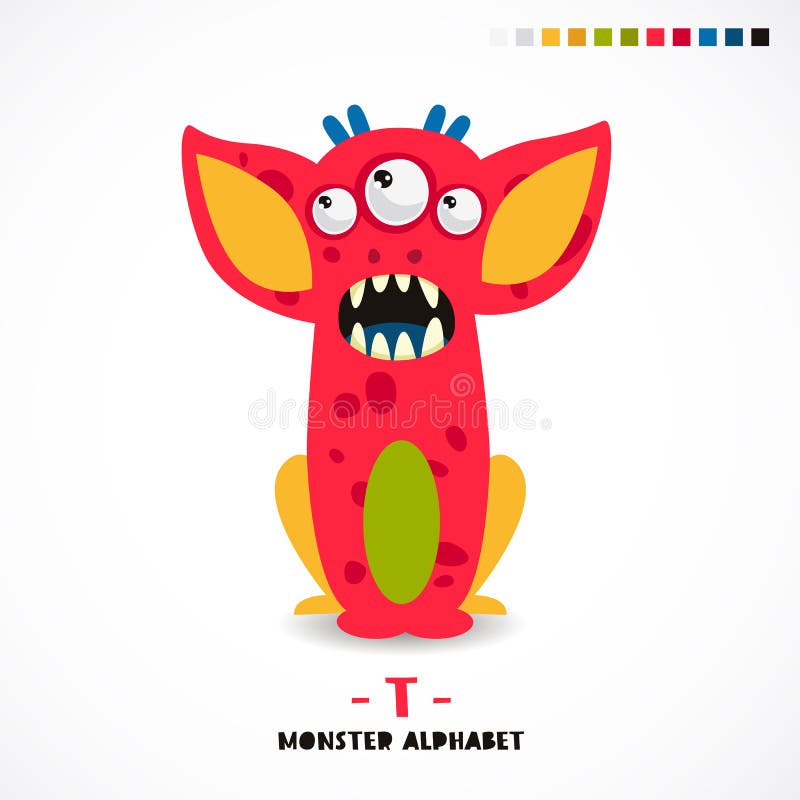Monster Letter T Stock Illustrations – 218 Monster Letter T Stock ...