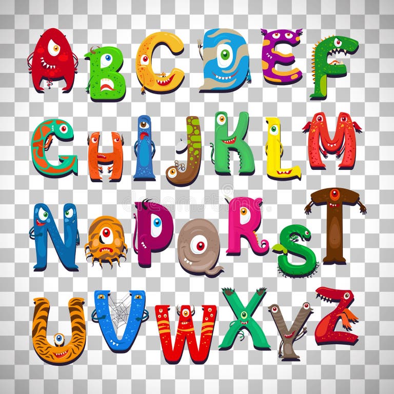 Monster Alphabet Stock Illustrations – 3,731 Monster Alphabet Stock ...