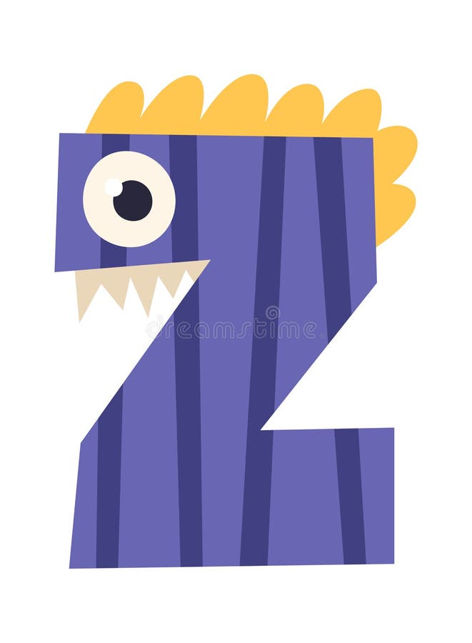 Monster Alphabet Z Letter stock vector. Illustration of cute - 277518177