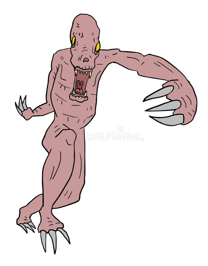 Monster attack stock vector. Illustration of giant, cartoon - 31019285