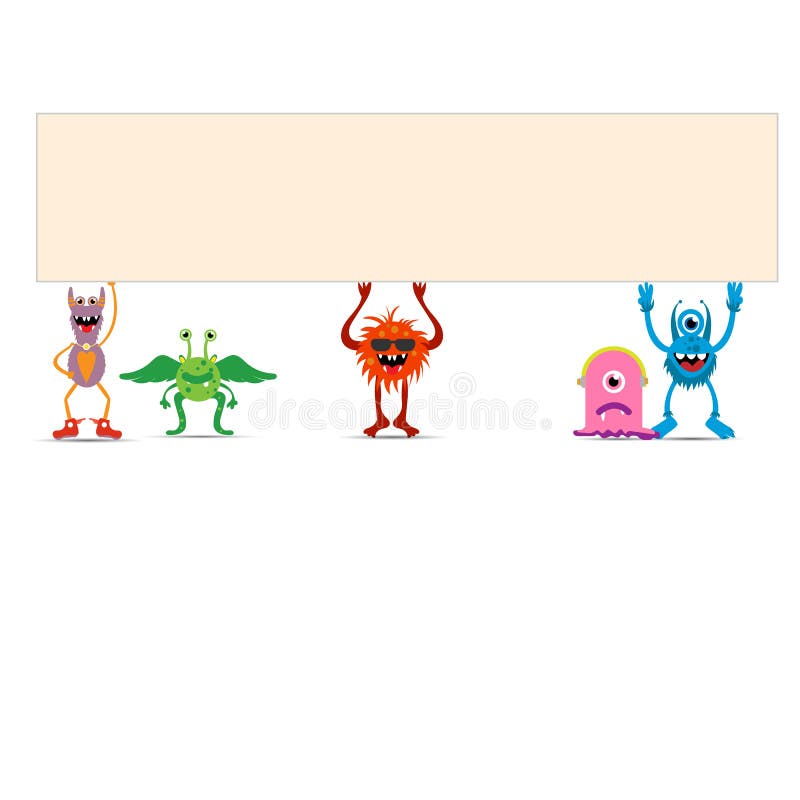 Monster Avatars isolated stock illustration. Illustration of monsters ...