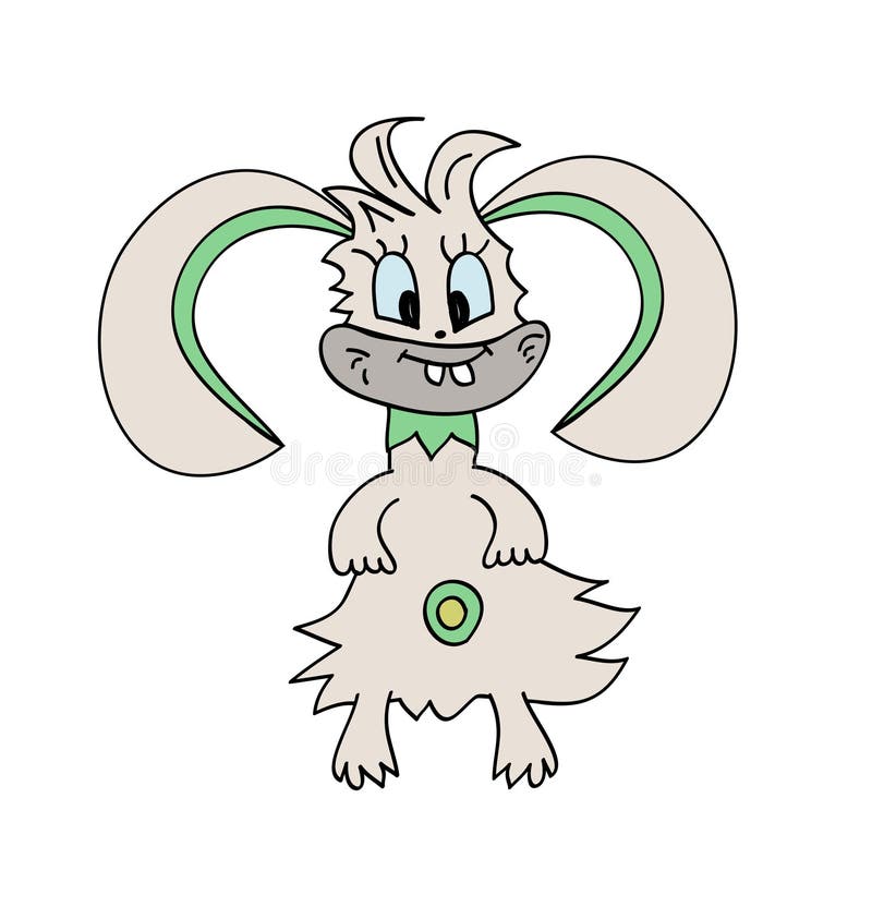 Monster in bunny suit stock vector. Illustration of cartoon - 9688058