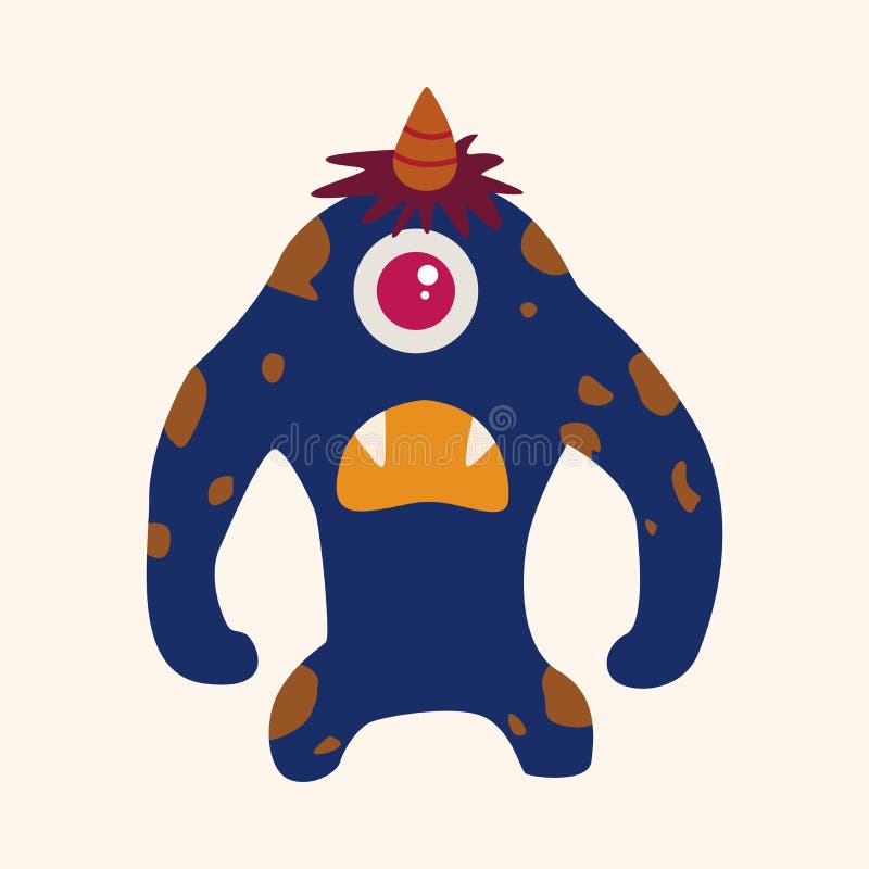 Monster Cartoon Theme Elements Vecotr,eps Stock Vector - Illustration ...