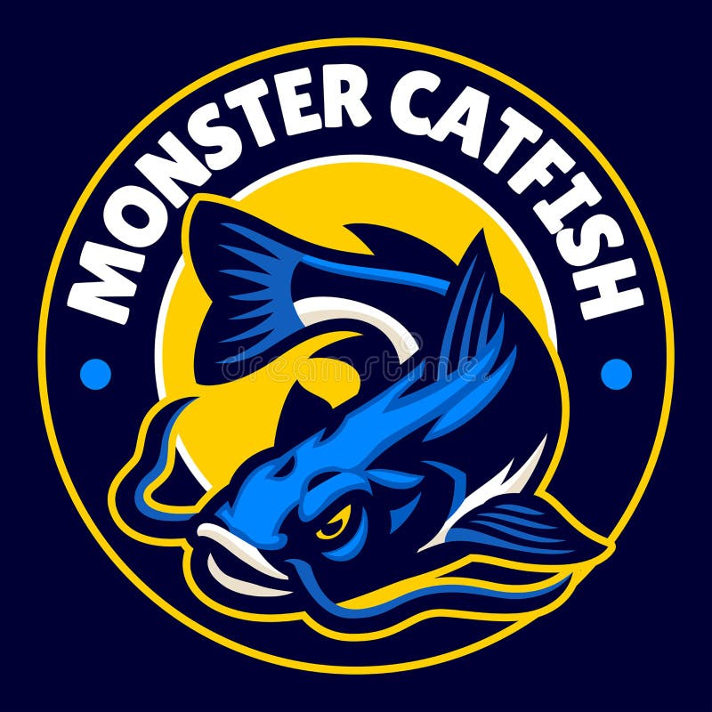 Monster Catfish Mascot Logo Design Stock Vector - Illustration of ...