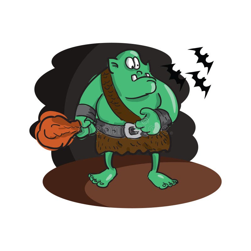 Monster Caveman. Vector Illustration Decorative Background Design Stock ...