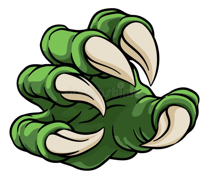Monster Claw Dinosaur Dragon Cartoon Talon Hand Stock Image ...