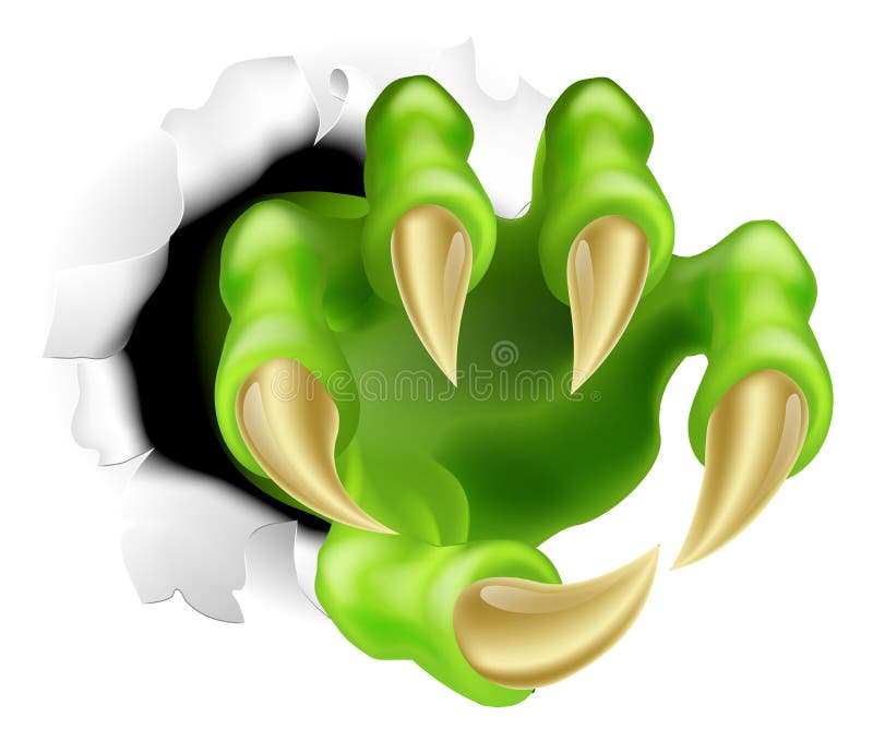 Monster claw hand stock vector. Illustration of decals - 54712493