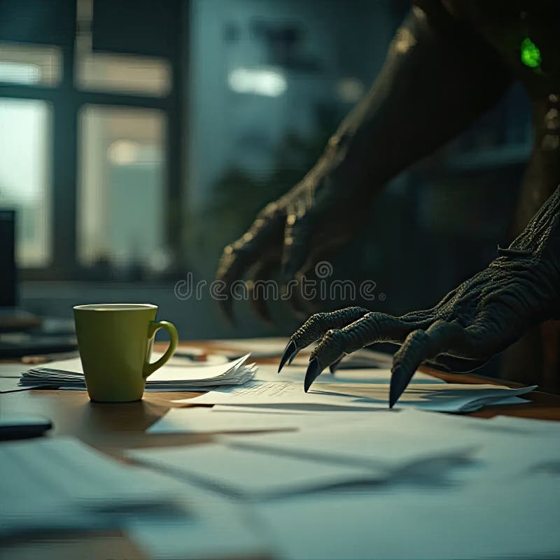 Monster Claws on a Desk. stock illustration. Illustration of quot ...