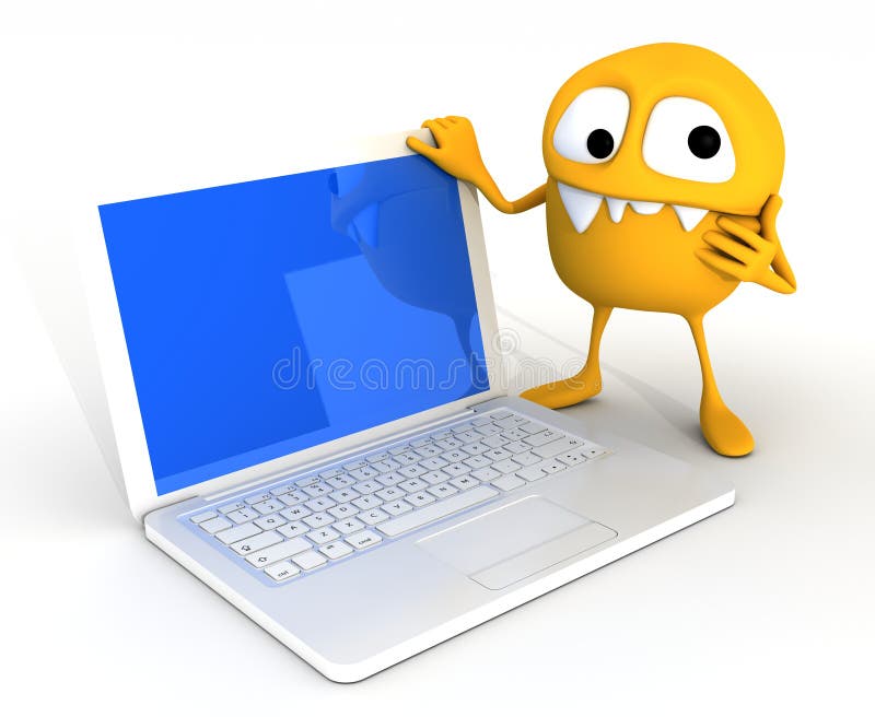 Computer Monster stock vector. Illustration of jack, camera - 15381614