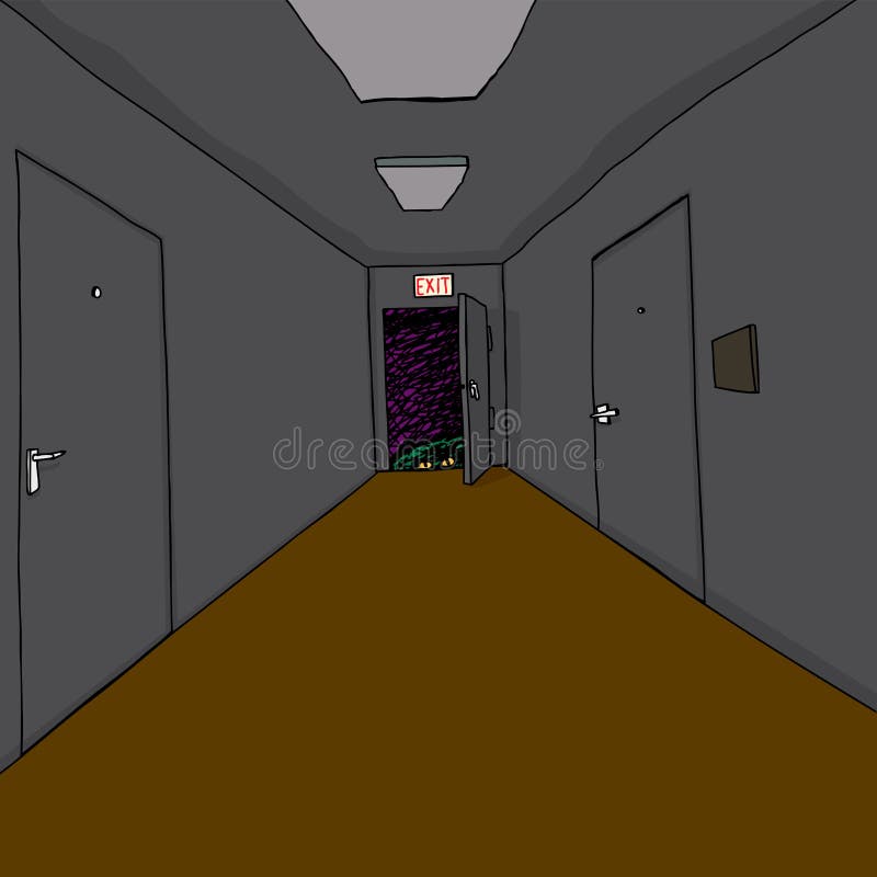 Monster in Corridor stock vector. Illustration of dark - 42559011