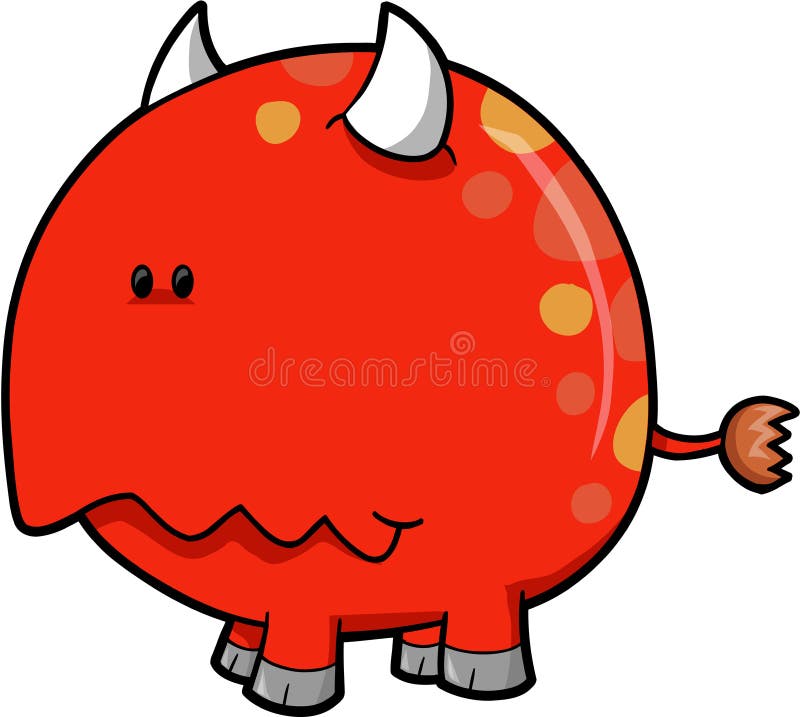 Cute Monster Vector stock vector. Illustration of devil - 9205498