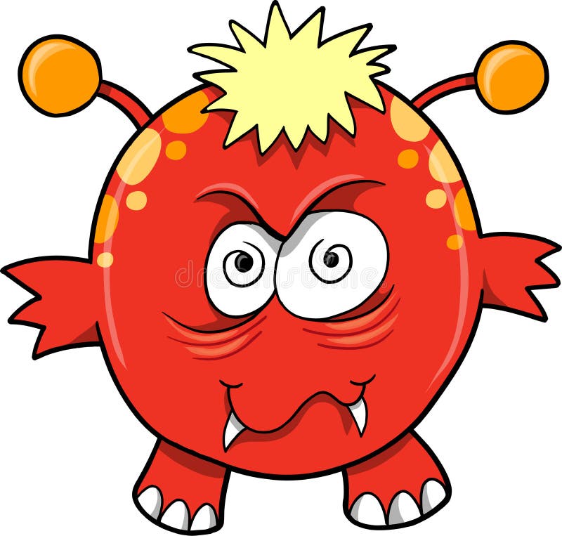 Monster Devil Vector Illustration Stock Vector - Illustration of alien ...
