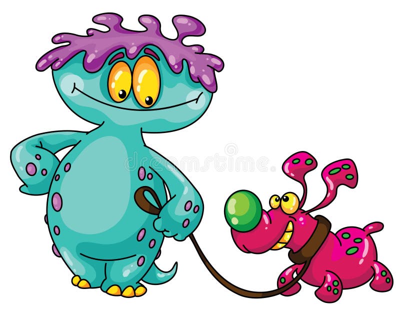 Funny monster stock vector. Illustration of animal, cheerful - 14723788