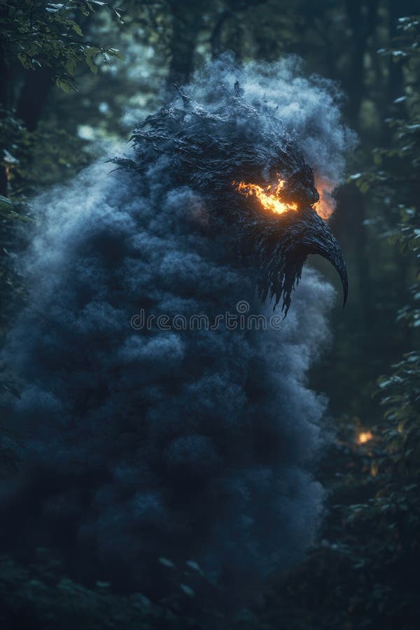 Monster from Doom in the Forest. Selective Focus Stock Image - Image of ...