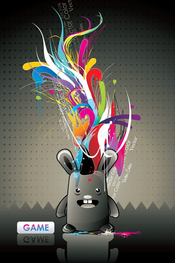 Monster eating colors stock vector. Illustration of monster - 18005720