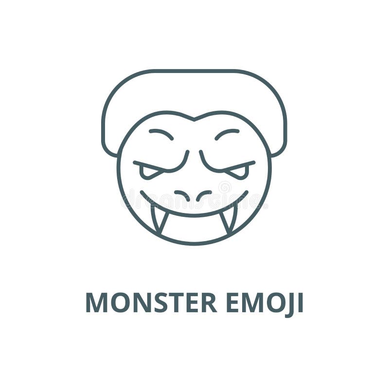 Monster Emoji Vector Line Icon, Linear Concept, Outline Sign, Symbol ...