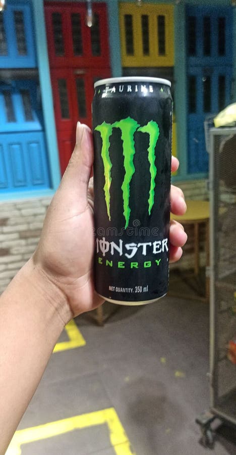 Monster energy drink editorial photography. Image of bottle - 216822627