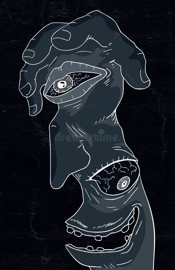 Monster face stock illustration. Illustration of halloween - 84630063