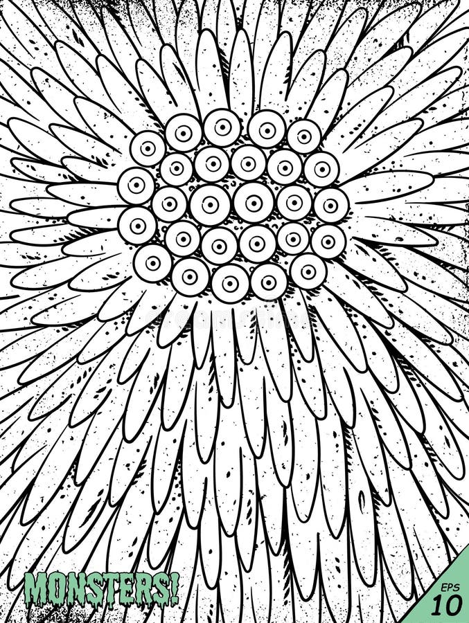 Monster face stock vector. Illustration of scary, creepy - 356133984