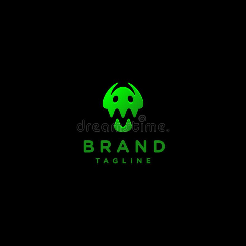Monster Face with Mouth Forming Letter M Stock Vector - Illustration of ...