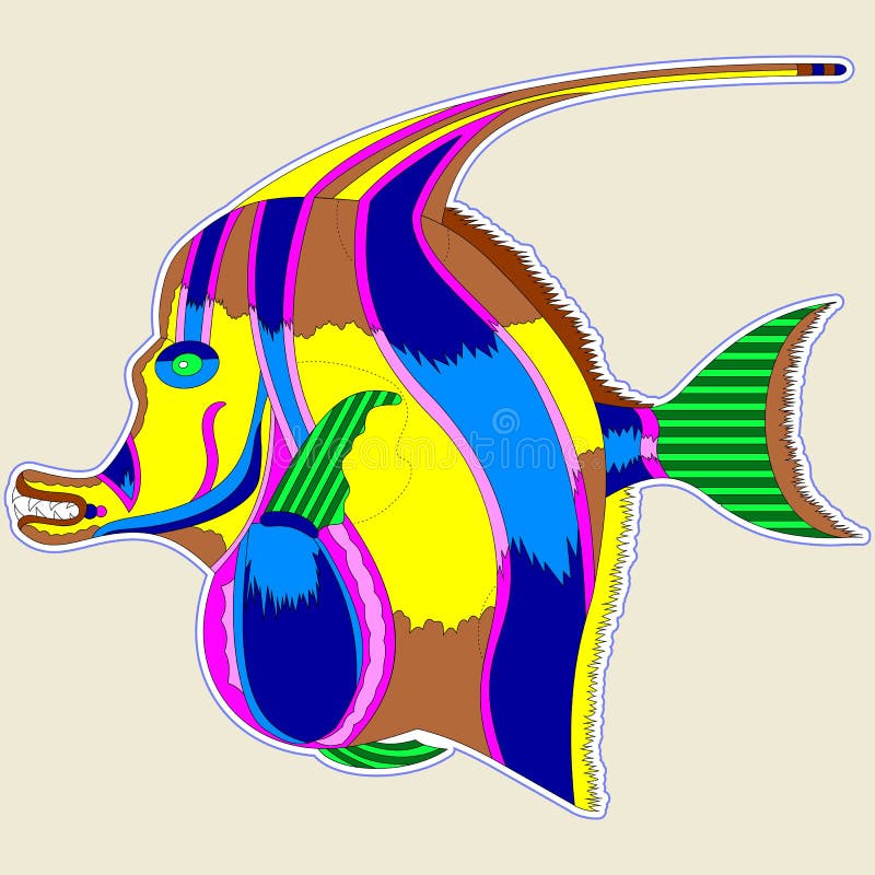 Monster Fish with a Large Fin - a Great Design Element or Part of the ...