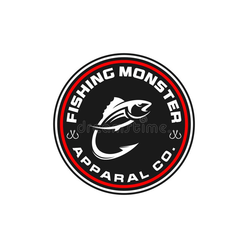 Monster Fish Logo Design. Fishing Logo Design Illustration Vector Stock ...
