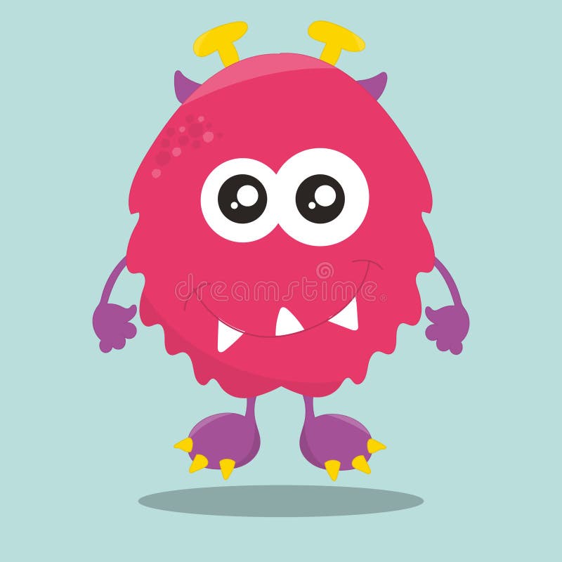 Monster fun red 01 stock vector. Illustration of monster - 198989640