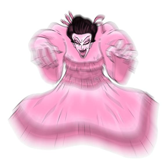 Monster geisha stock illustration. Illustration of death - 63366882