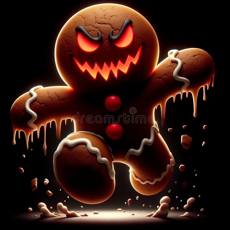 Monster Gingerbread Man stock illustration. Illustration of monster ...