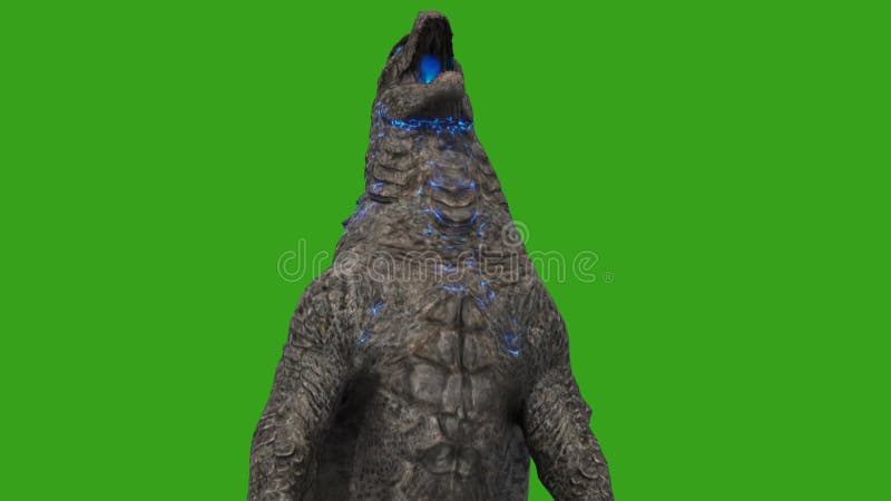 Monster Godzilla Green Screen Angry 3D Rendering Animation Stock ...