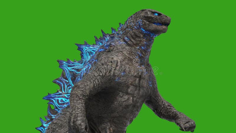 Monster Godzilla Green Screen Walkcycle Loop 3D Rendering Animation ...