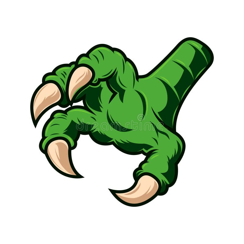 Monster Hand with Claws. Vector Design Stock Vector - Illustration of ...
