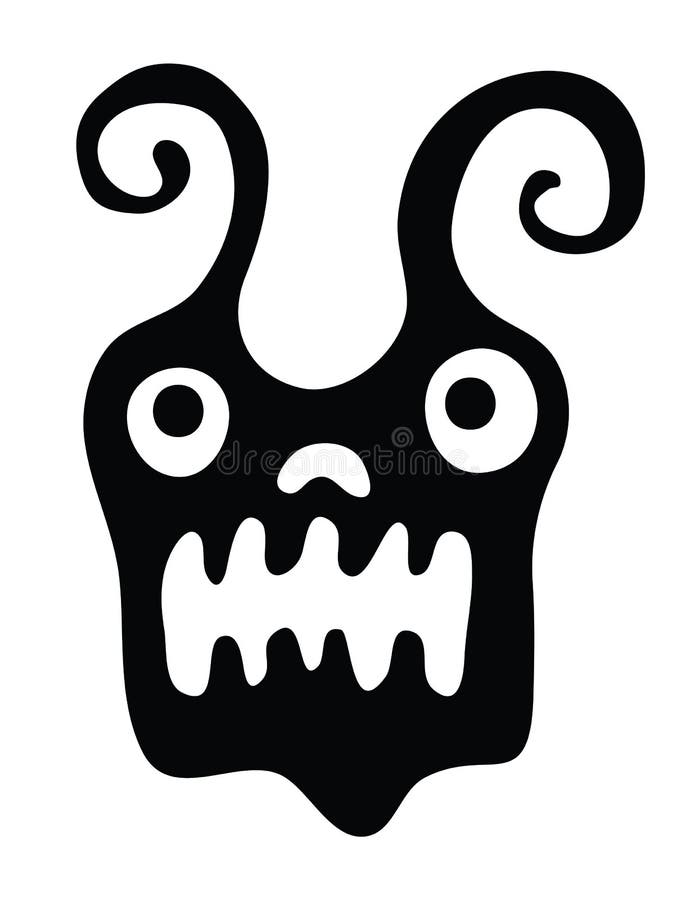 Monster Head in Native Style, Vector Illustration Stock Vector ...